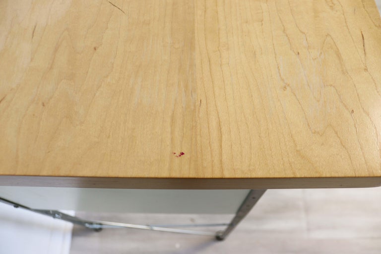 Modernica Case Study Wood and Fiberglass Desk 2 Drawer Modern at 1stDibs