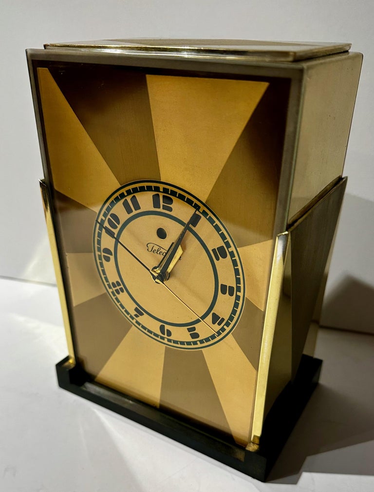 Modernique Clock by Paul Frankl Art Deco Skyscraper Telechron Clock ...