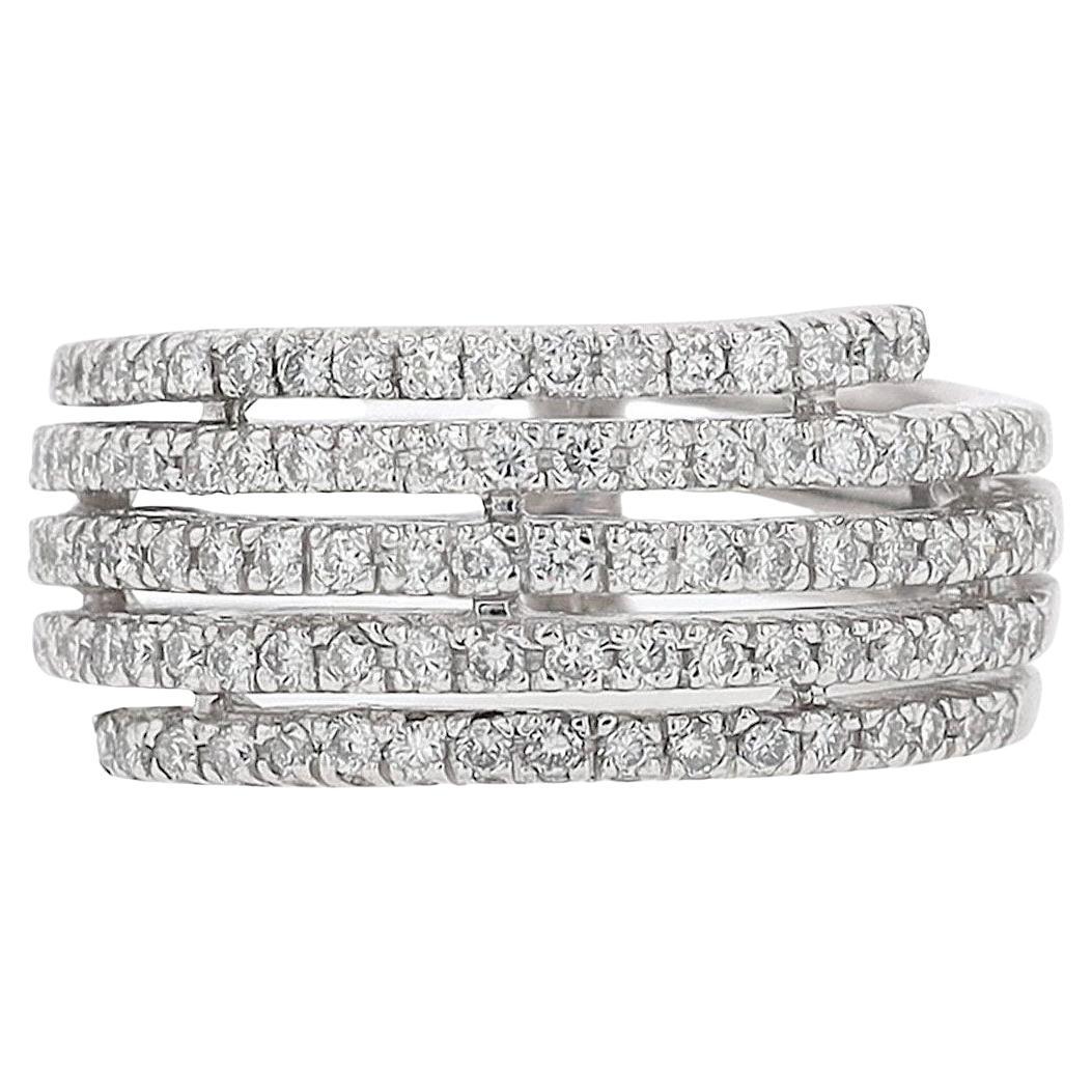 Two-Row Diamond Anniversary Band at 1stDibs