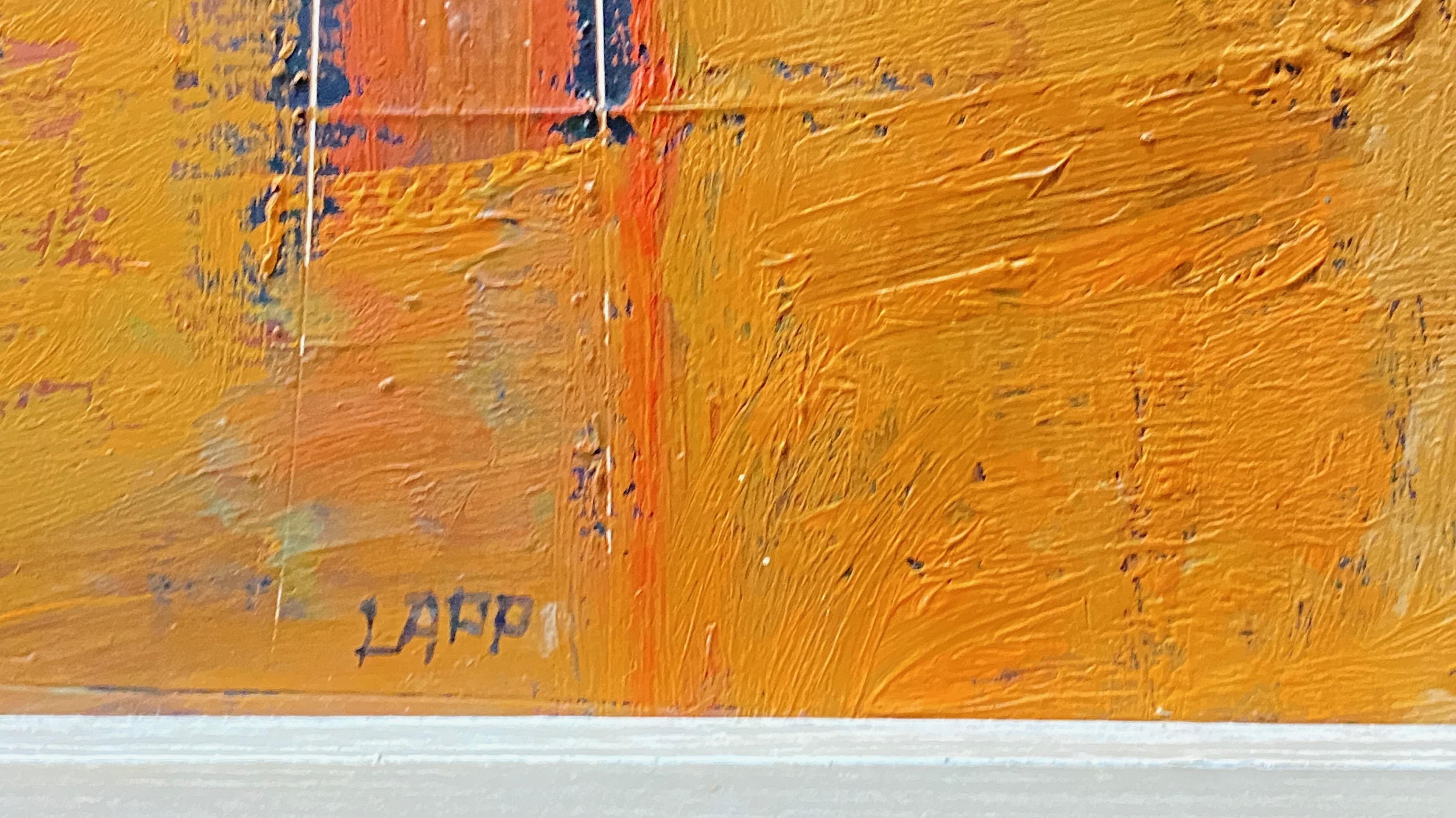 Modernist Abstract Cityscape Painting by California Artist Maurice Lapp ...