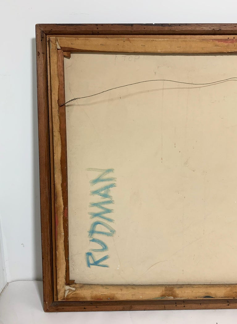 Modernist Abstract Painting by Sy Rudman, Circa 1960s For Sale at 1stDibs