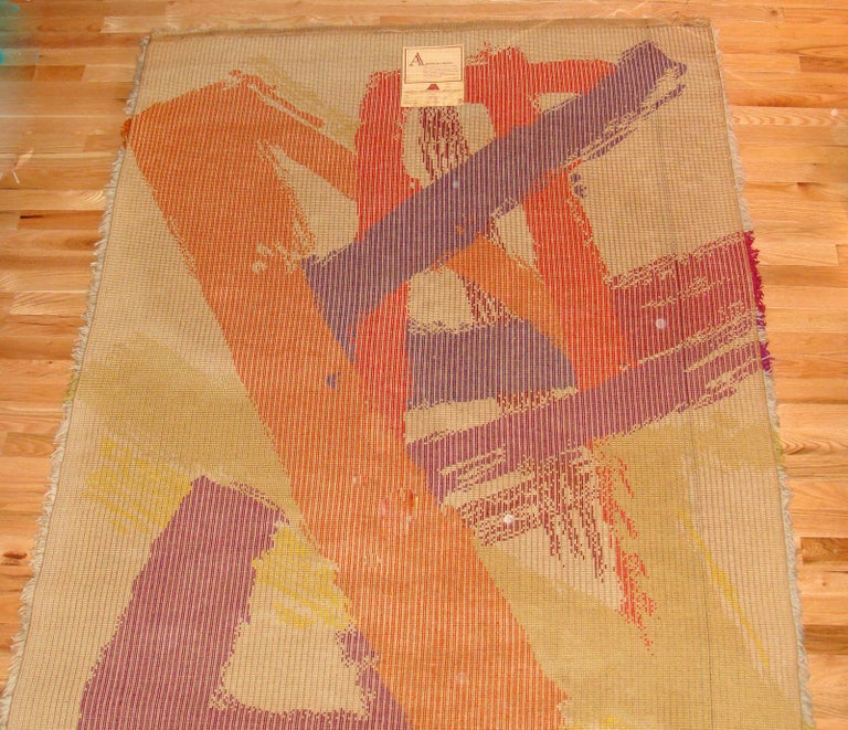 Modernist Abstract Rug Wall Hanging at 1stDibs
