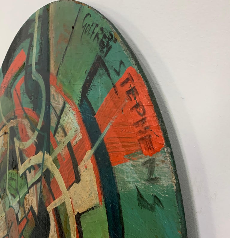 Modernist Abstract Tondo Painting by Godfrey Stephens, d. 1965 at 1stDibs