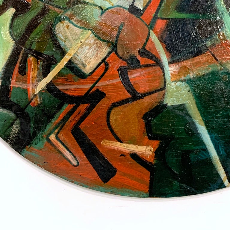 Modernist Abstract Tondo Painting by Godfrey Stephens, d. 1965 at 1stDibs