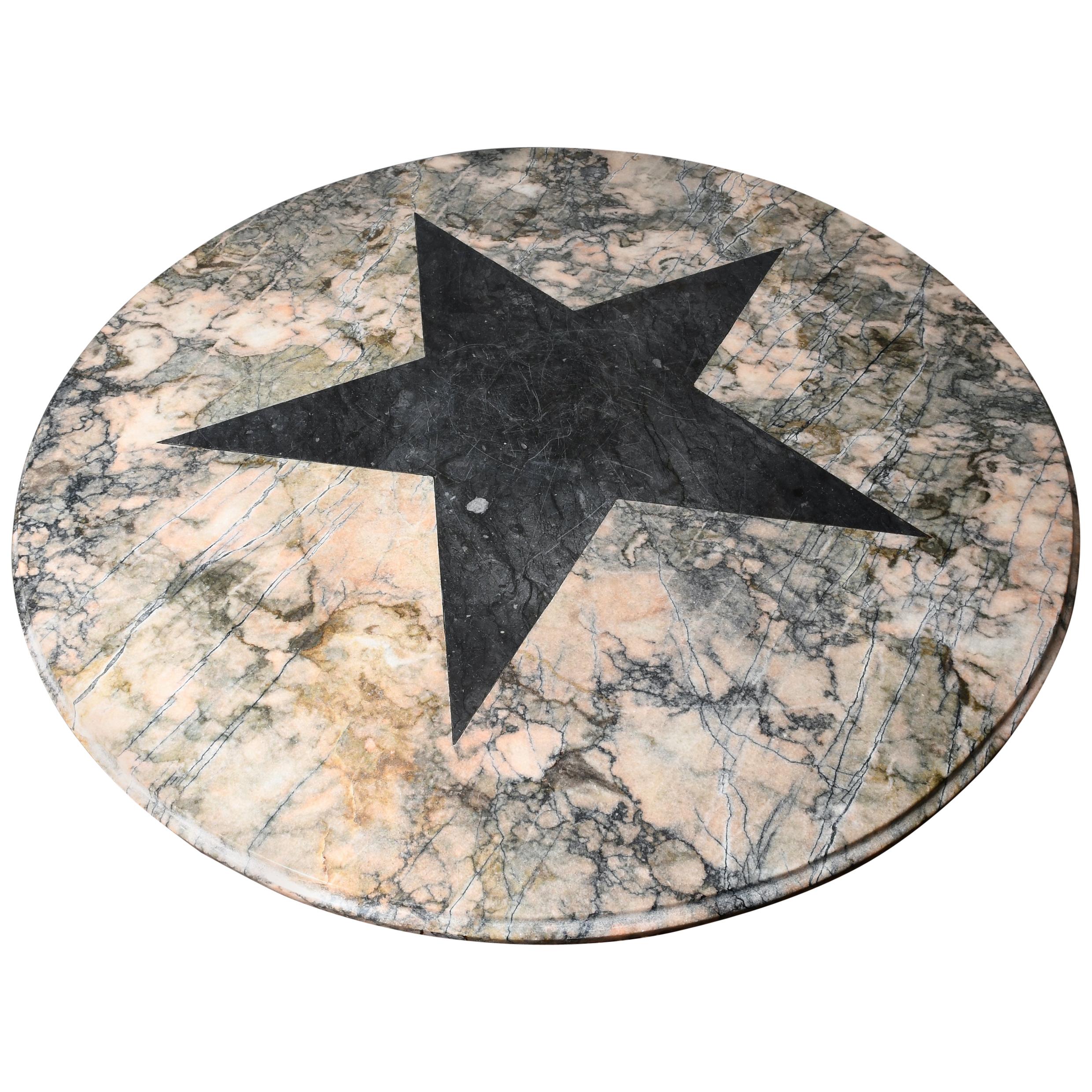 Beetle Lounge Table, Round, 4 Star Base, Large, Marble For Sale at 1stDibs