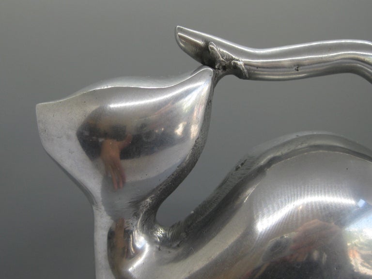 Modernist Aluminum Cat Abstract Figural Sculpture For Sale at 1stDibs ...