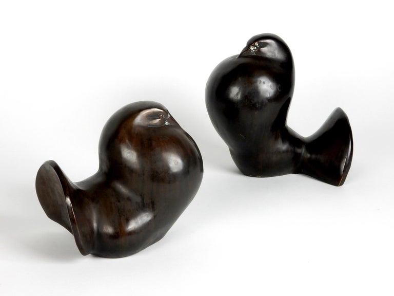 Modernist Art Bronze Dove Sculptures For Sale at 1stDibs