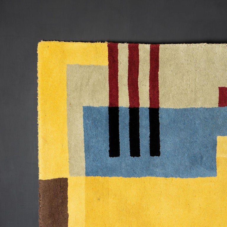 Modernist Art Deco Wool Rug After a Design by Edward McKnight Kauffer ...