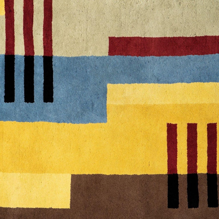 Modernist Art Deco Wool Rug After a Design by Edward McKnight Kauffer ...