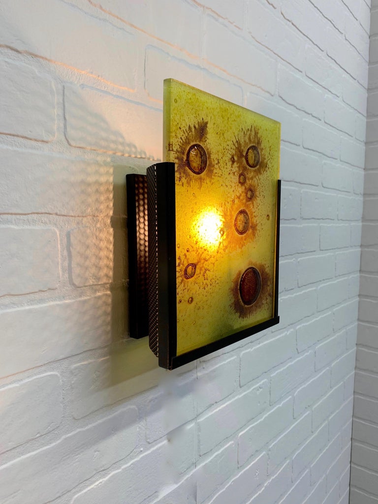 Modernist Art Glass Slip Shade Sconces For Sale at 1stDibs