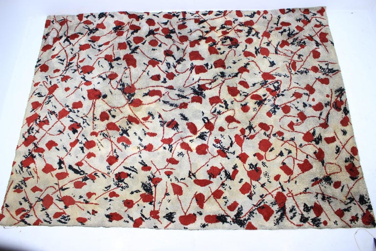 Modernist Art Organic Carpet or Rug, 1950 For Sale at 1stDibs