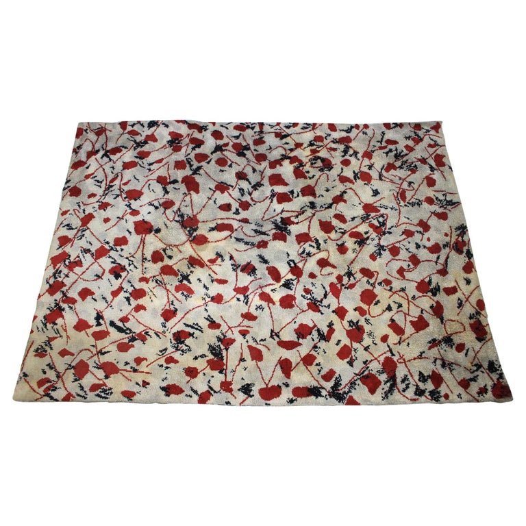 Modernist Art Organic Carpet or Rug, 1950 For Sale at 1stDibs