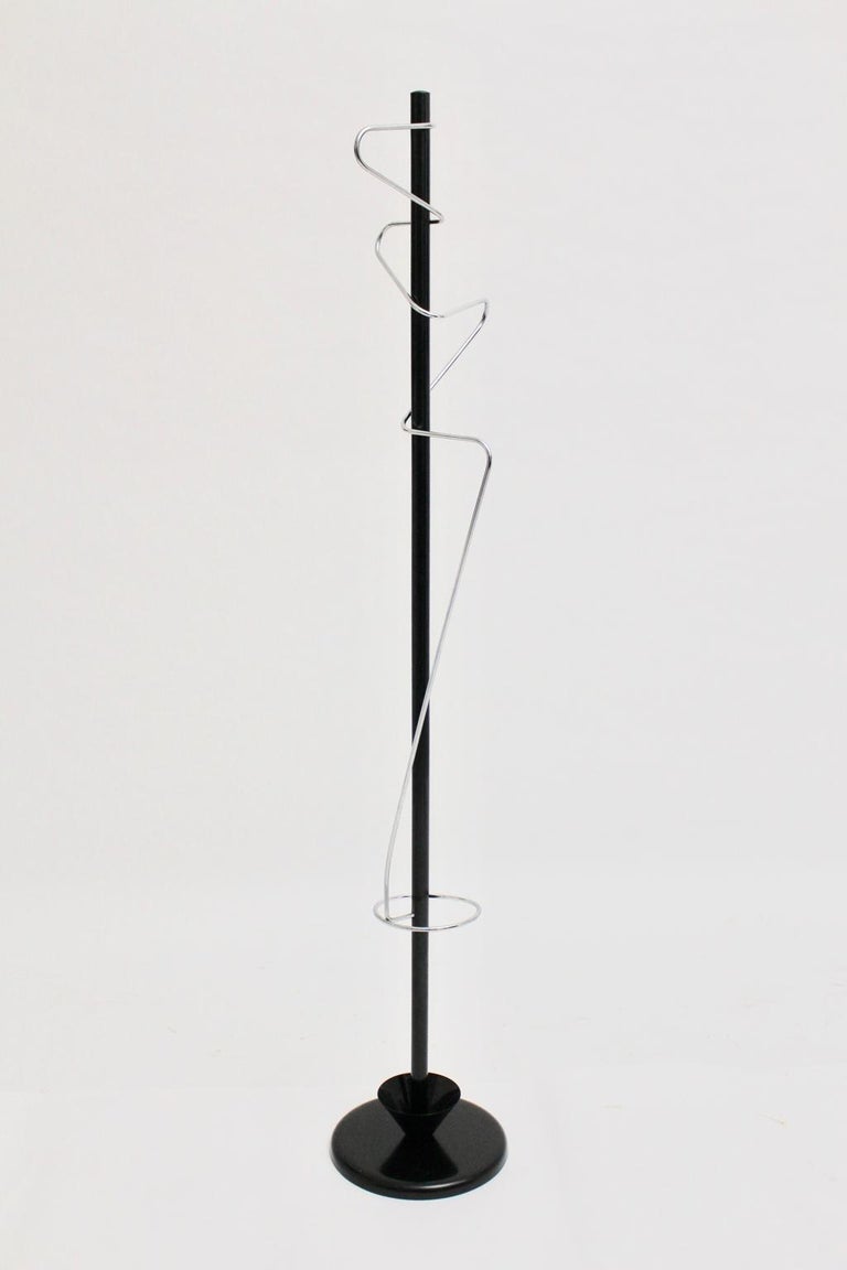 Modernist Black Coat Stand, 1980s For Sale at 1stDibs