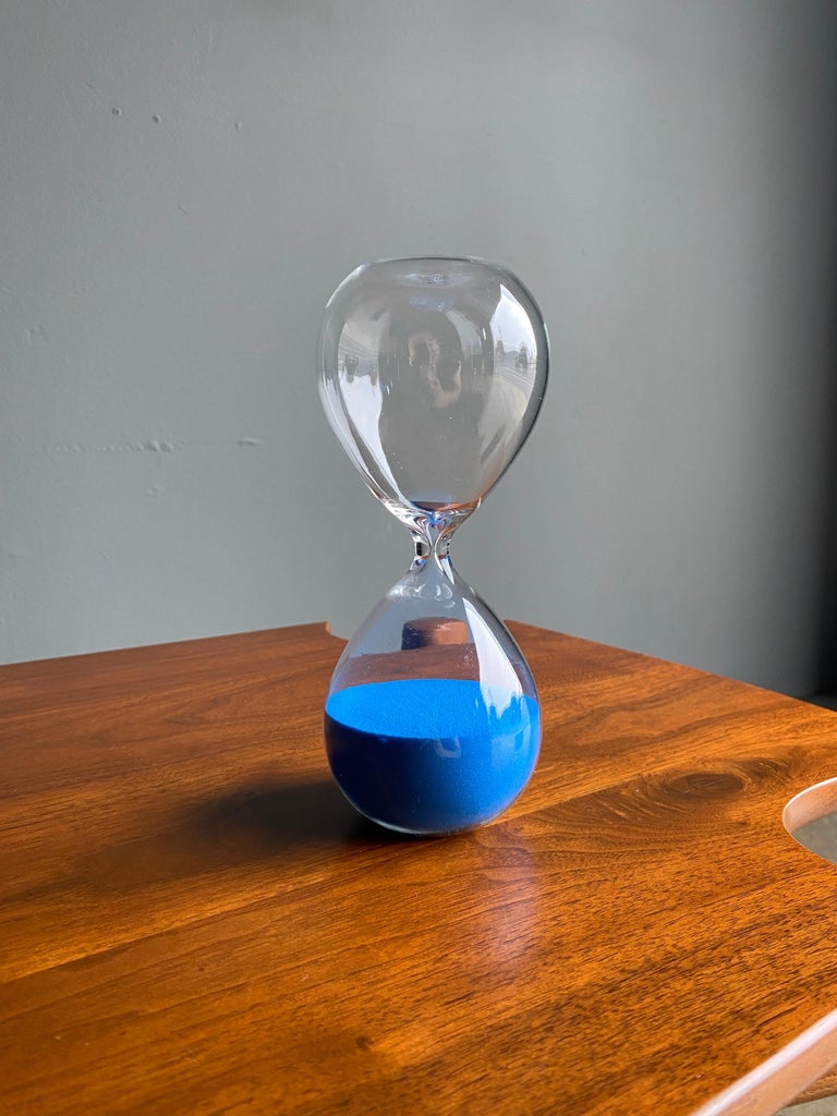 Modernist Blue Hourglass, 1990's at 1stDibs