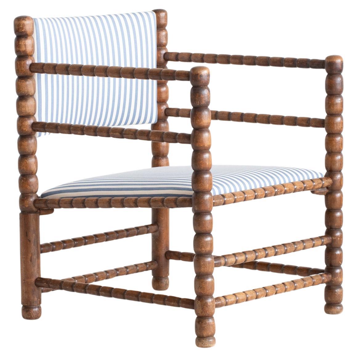 Modernist Bobbin Armchair, French c. 1930 For Sale at 1stDibs