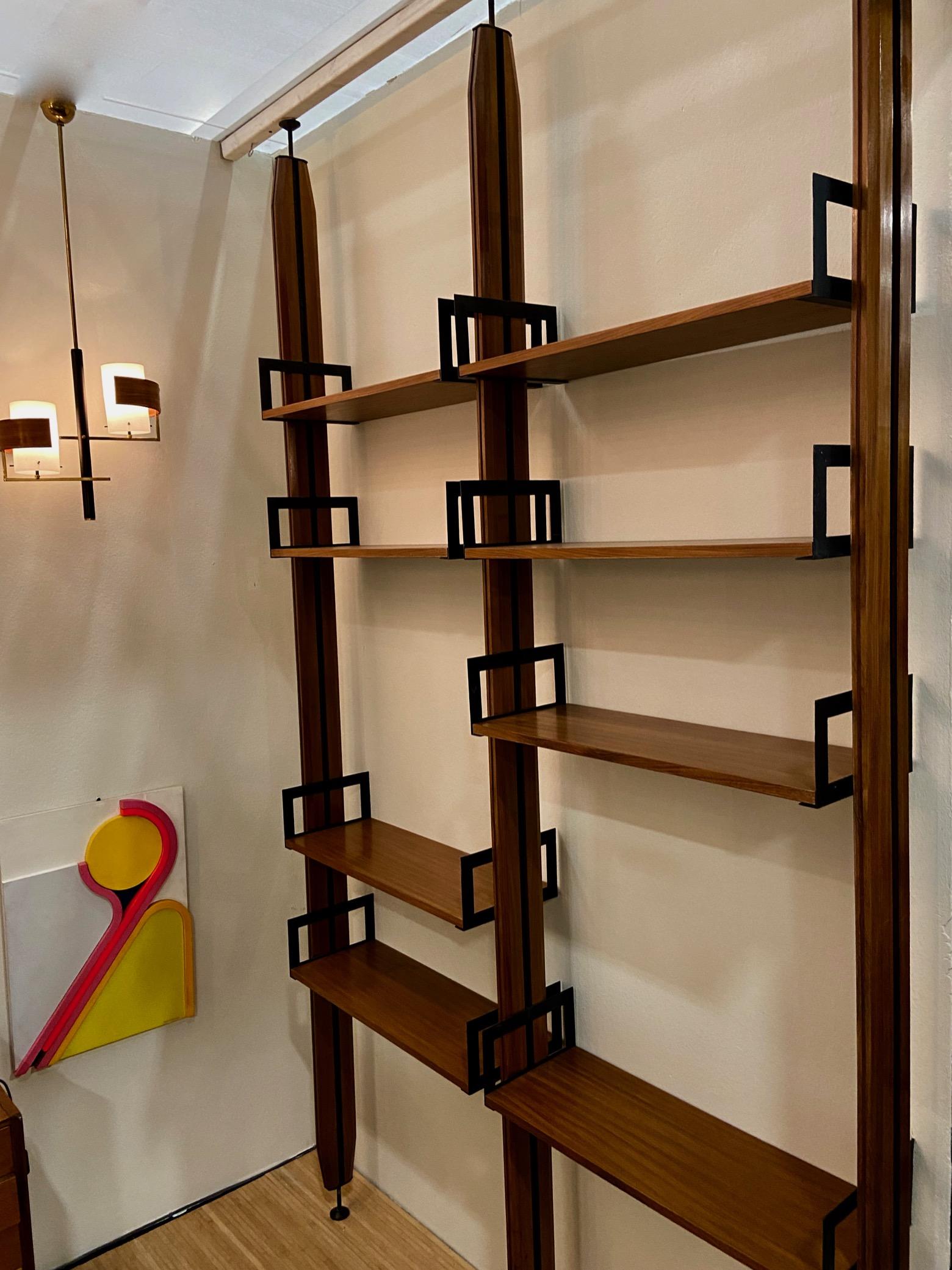 Modernist Bookcase or Divider, Italy 1950's/60's, Adjustable Shelves ...