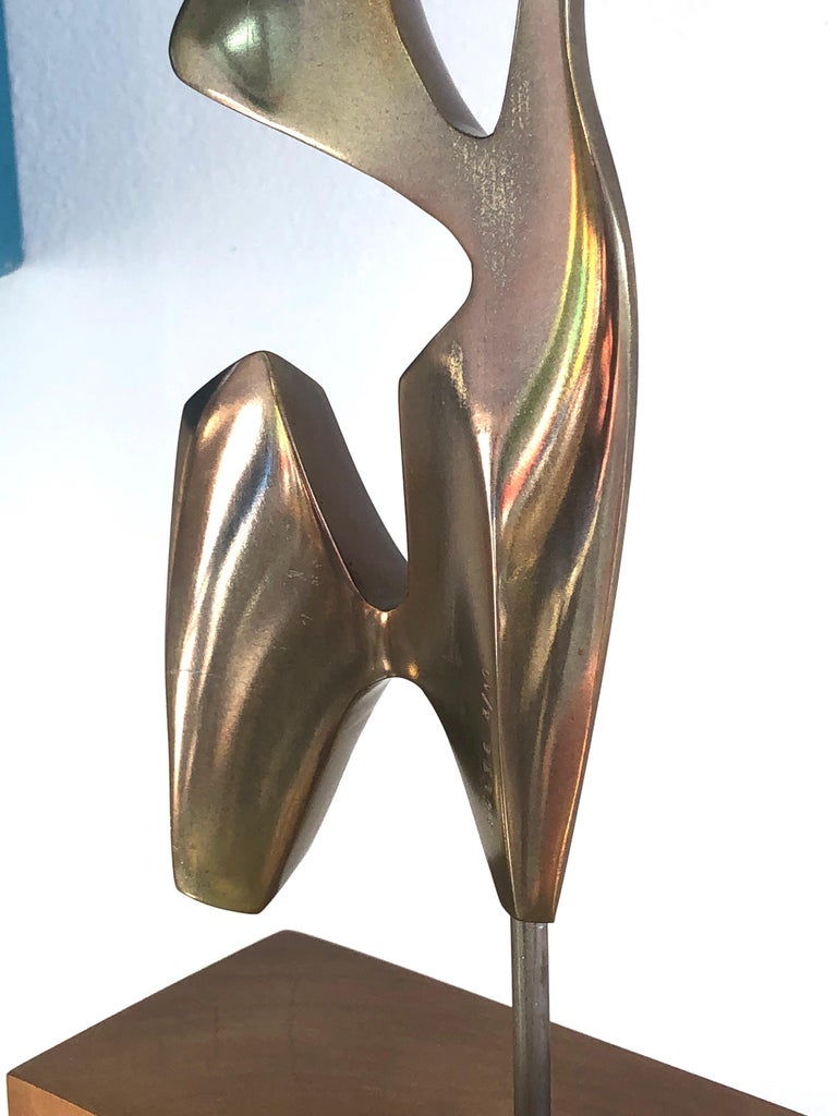 Modernist Bronze Abstract Sculpture by Bolte at 1stDibs