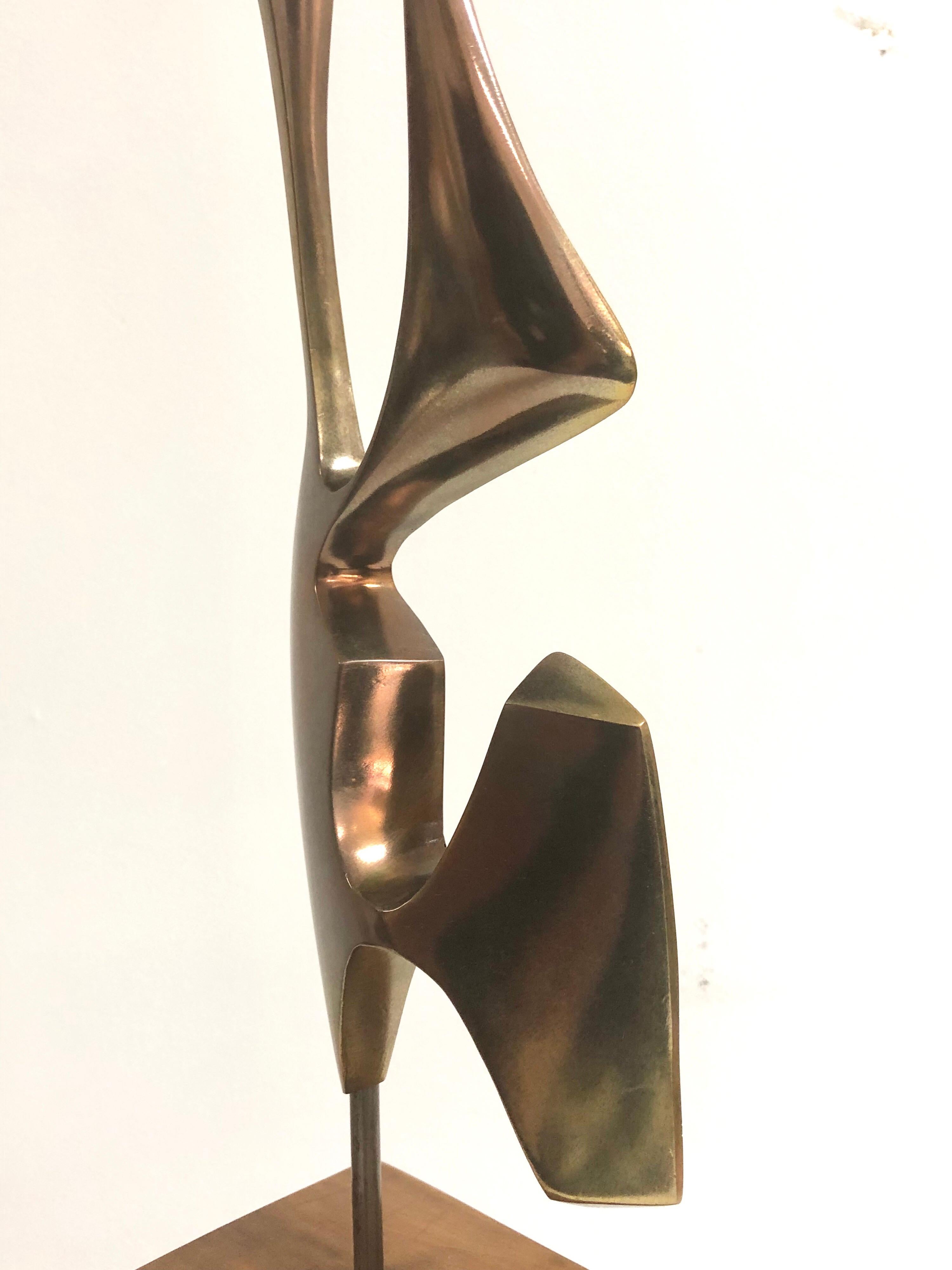 Modernist Bronze Abstract Sculpture by Bolte at 1stDibs