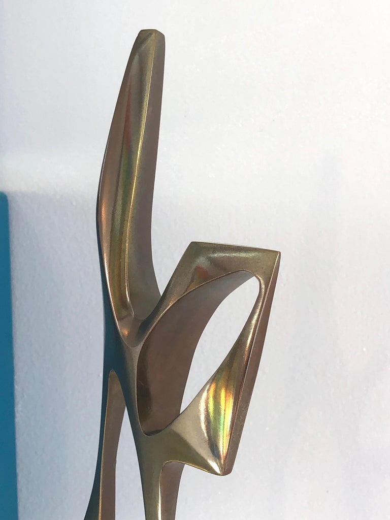 Modernist Bronze Abstract Sculpture by Bolte at 1stDibs