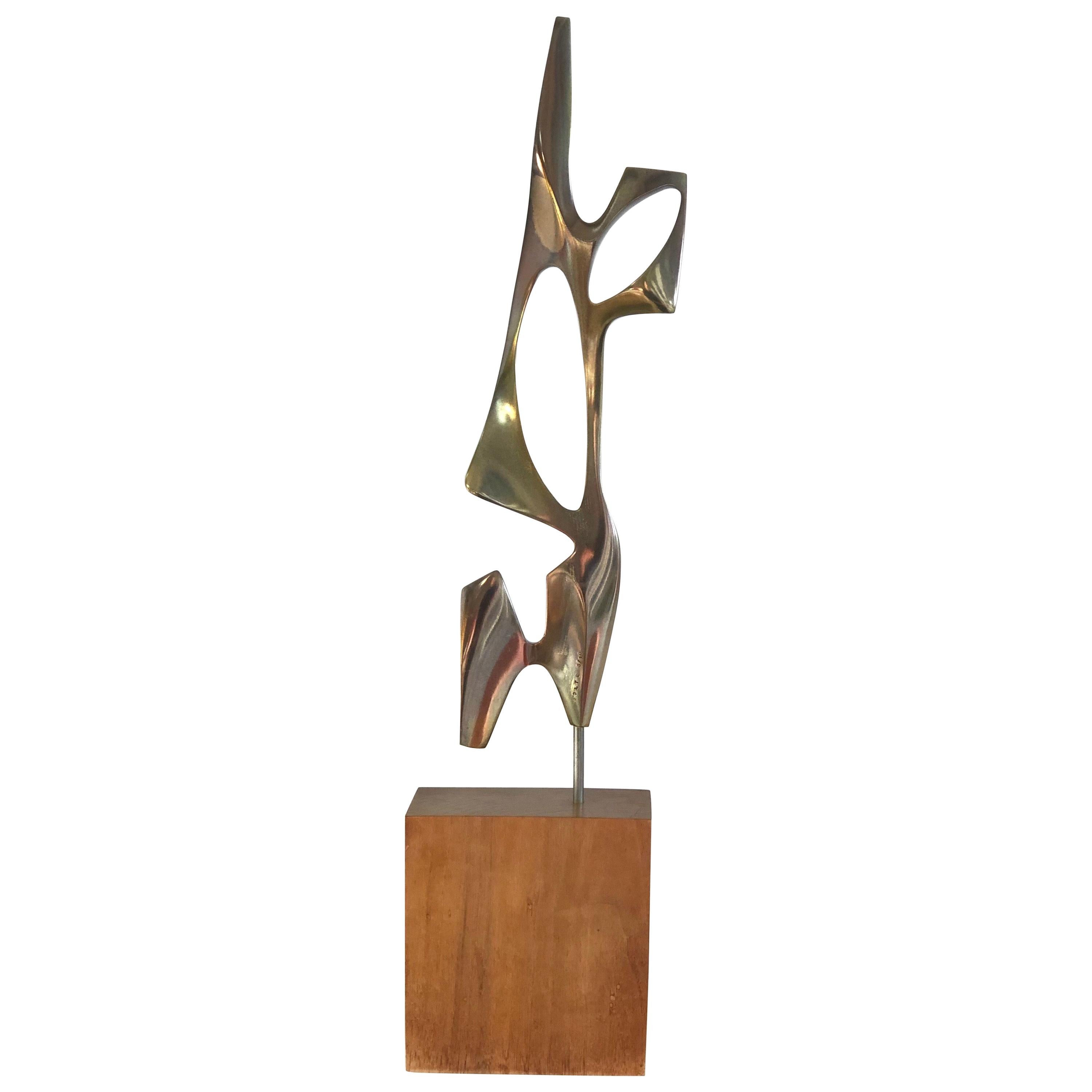 Modernist Bronze Abstract Sculpture by Bolte at 1stDibs