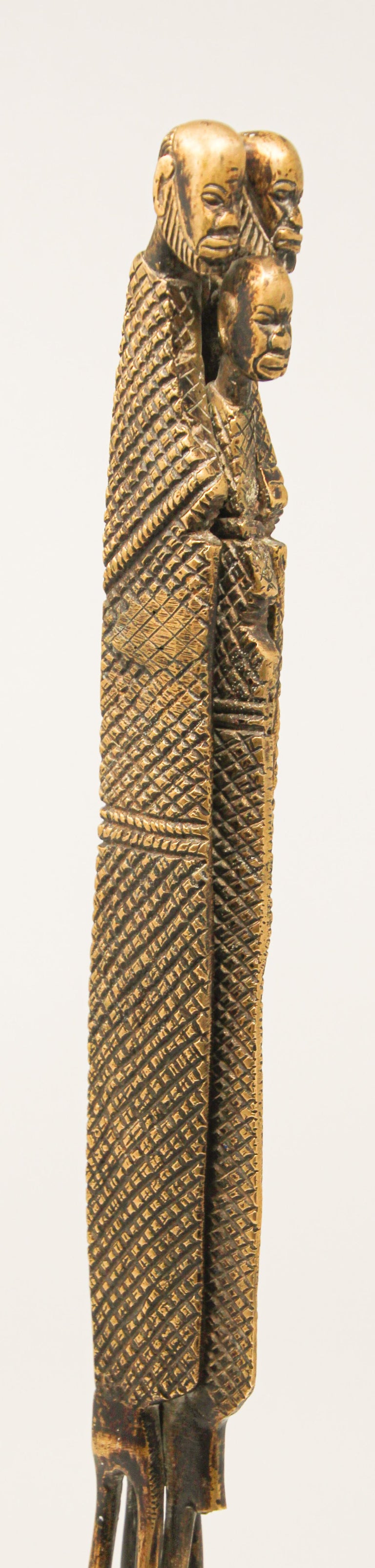 Modernist Bronze African Statues of Mother and Sons Etruscan Style at ...