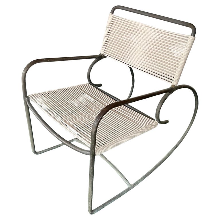 Modernist Bronze Rocking Chair For Sale at 1stDibs