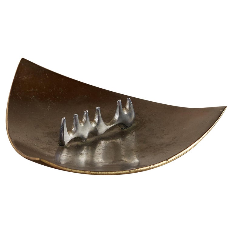 Modernist Bronze Triangle Ashtray at 1stDibs
