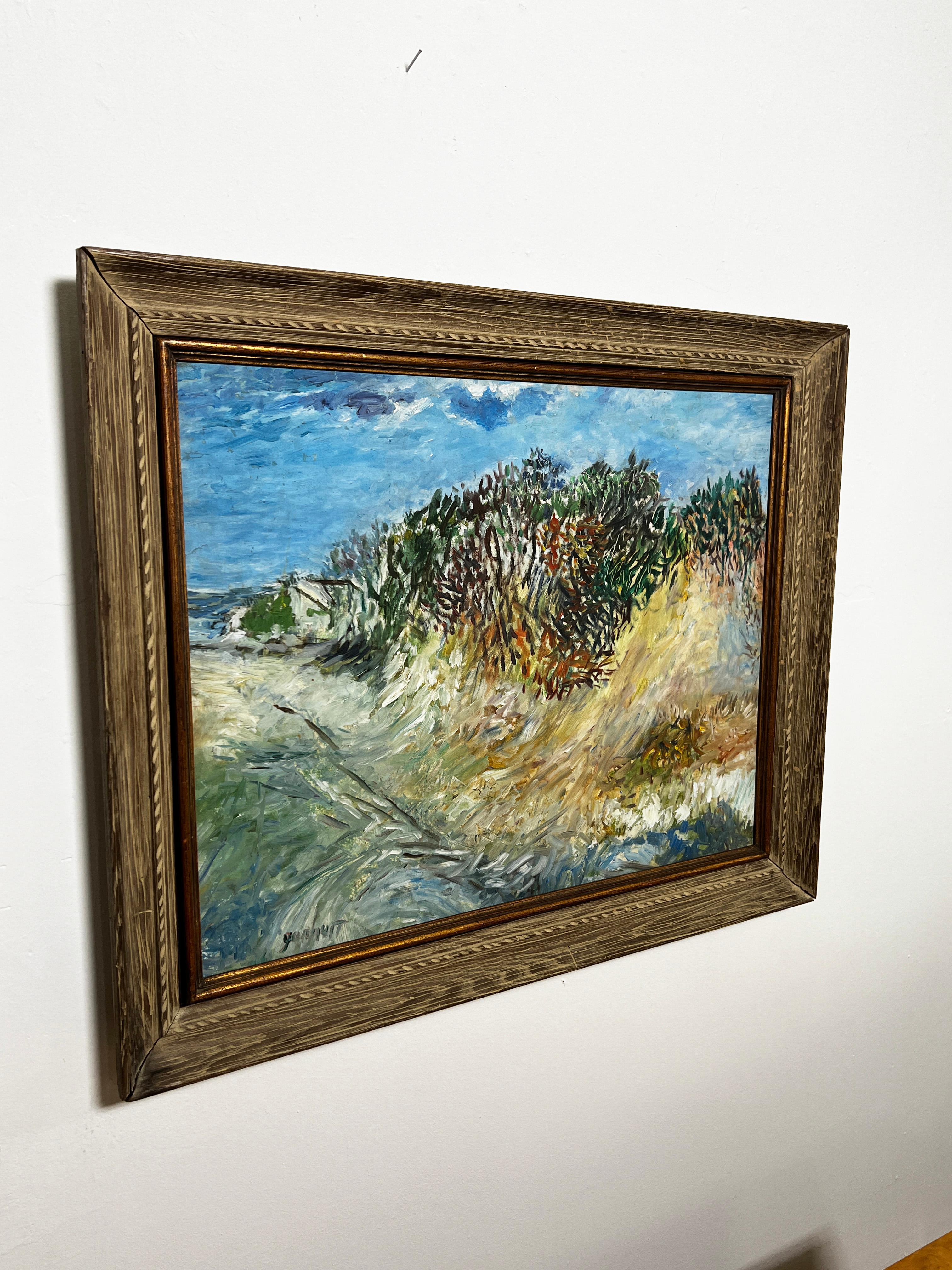 Modernist Cape May Beach Dunes Painting by Adams Wirt Garrett, Dated ...