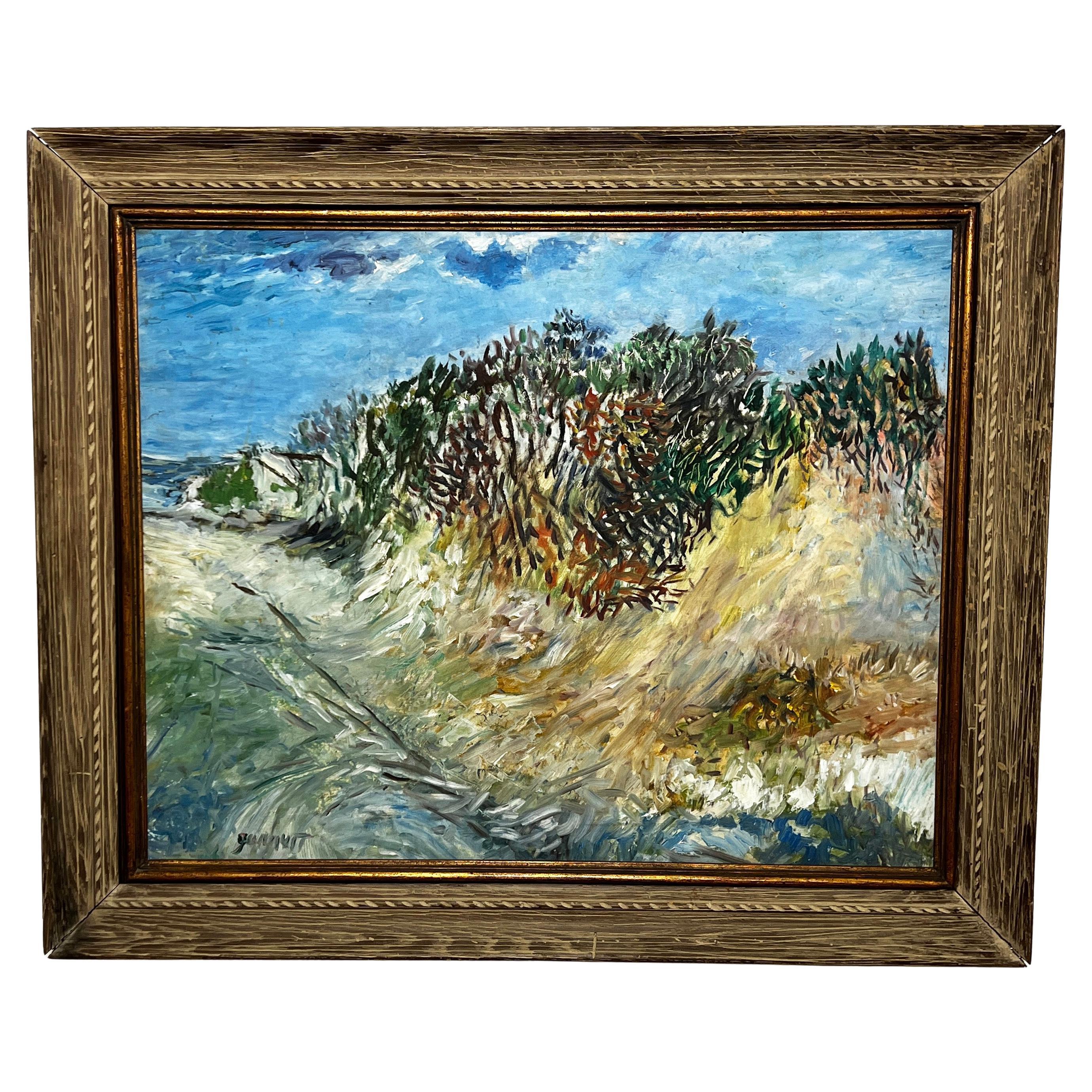 Modernist Cape May Beach Dunes Painting by Adams Wirt Garrett, Dated ...
