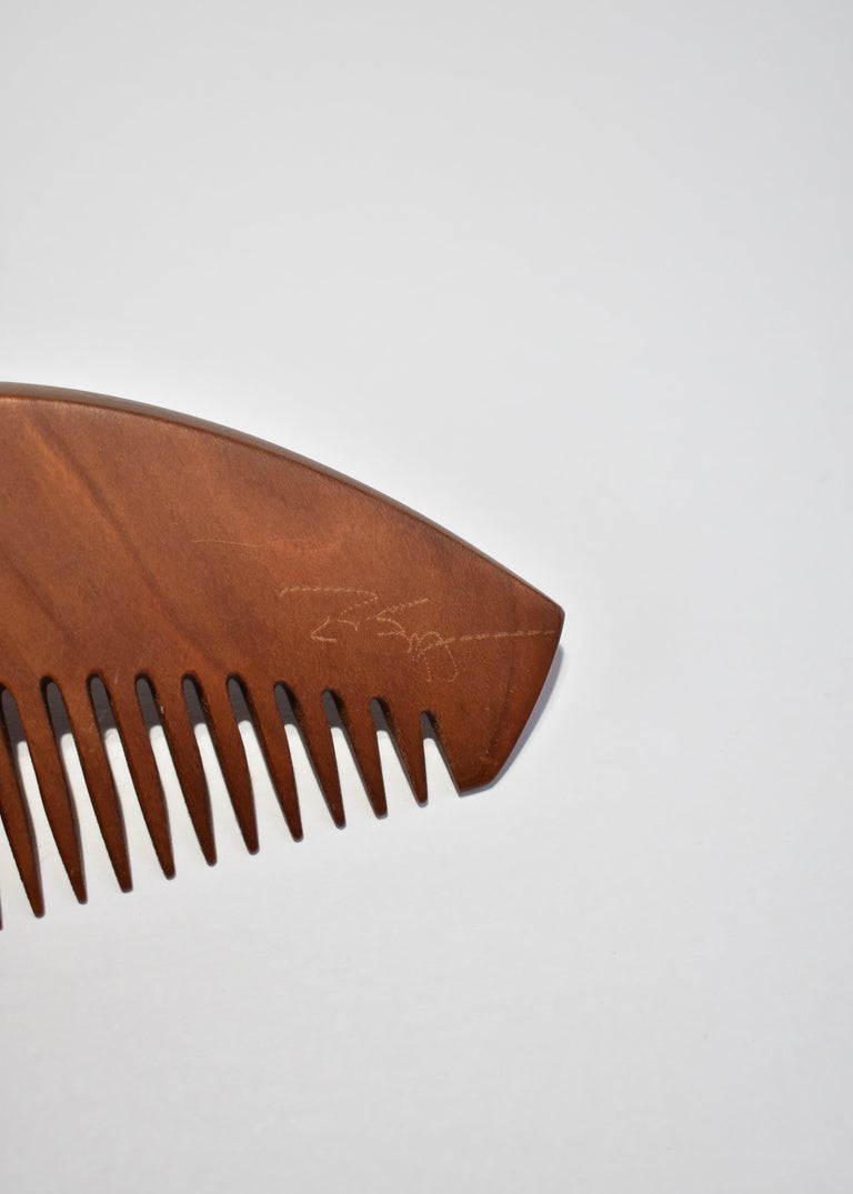 Modernist Carved Comb For Sale at 1stDibs