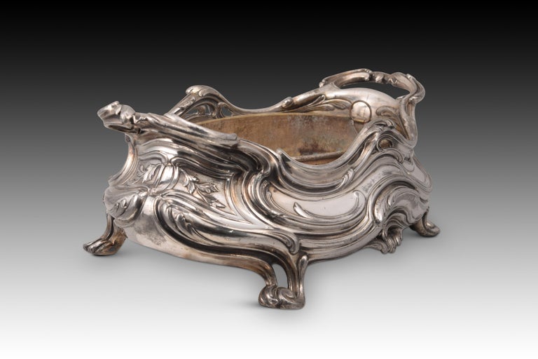Modernist Centerpiece, Tin, Metal, Victor Saglier, Late 19th Century ...