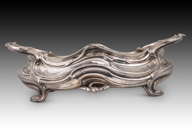 Modernist Centerpiece, Tin, Metal, Victor Saglier, Late 19th Century ...