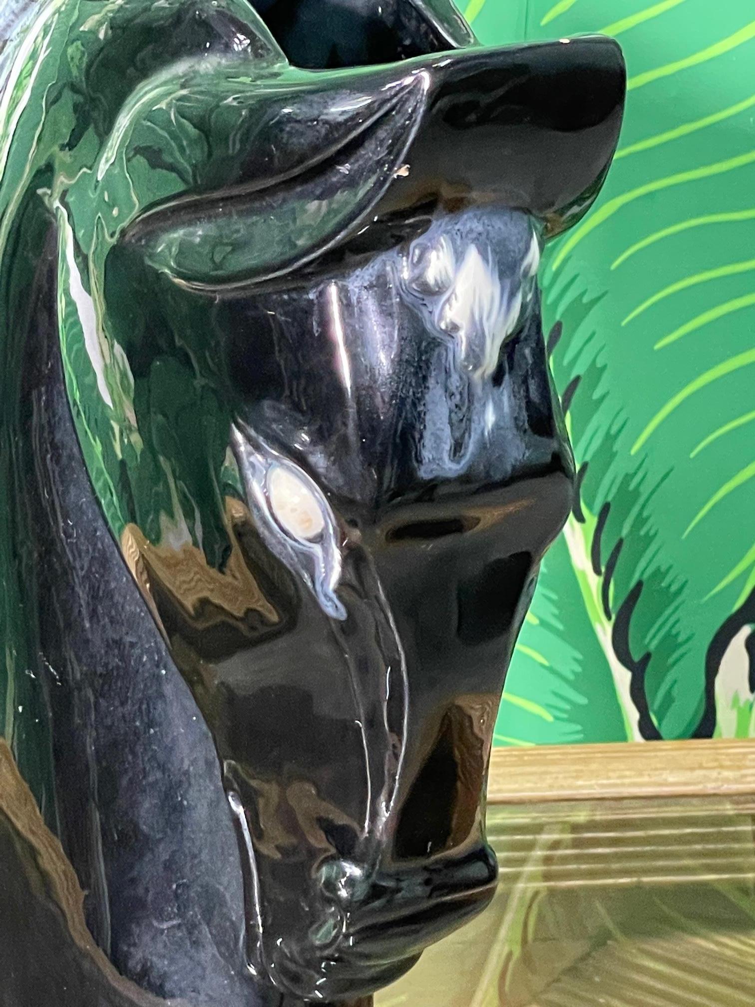 Modernist Ceramic Horse Head Vase by Royal Hickman For Sale at 1stDibs