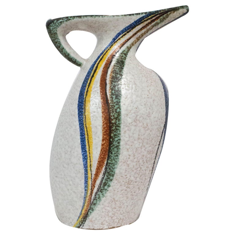 Modernist Ceramic West German Ruscha Pitcher from Milano Collection ...