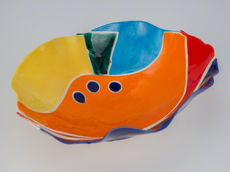 Modernist Collage Studio Pottery Bowls For Sale at 1stDibs