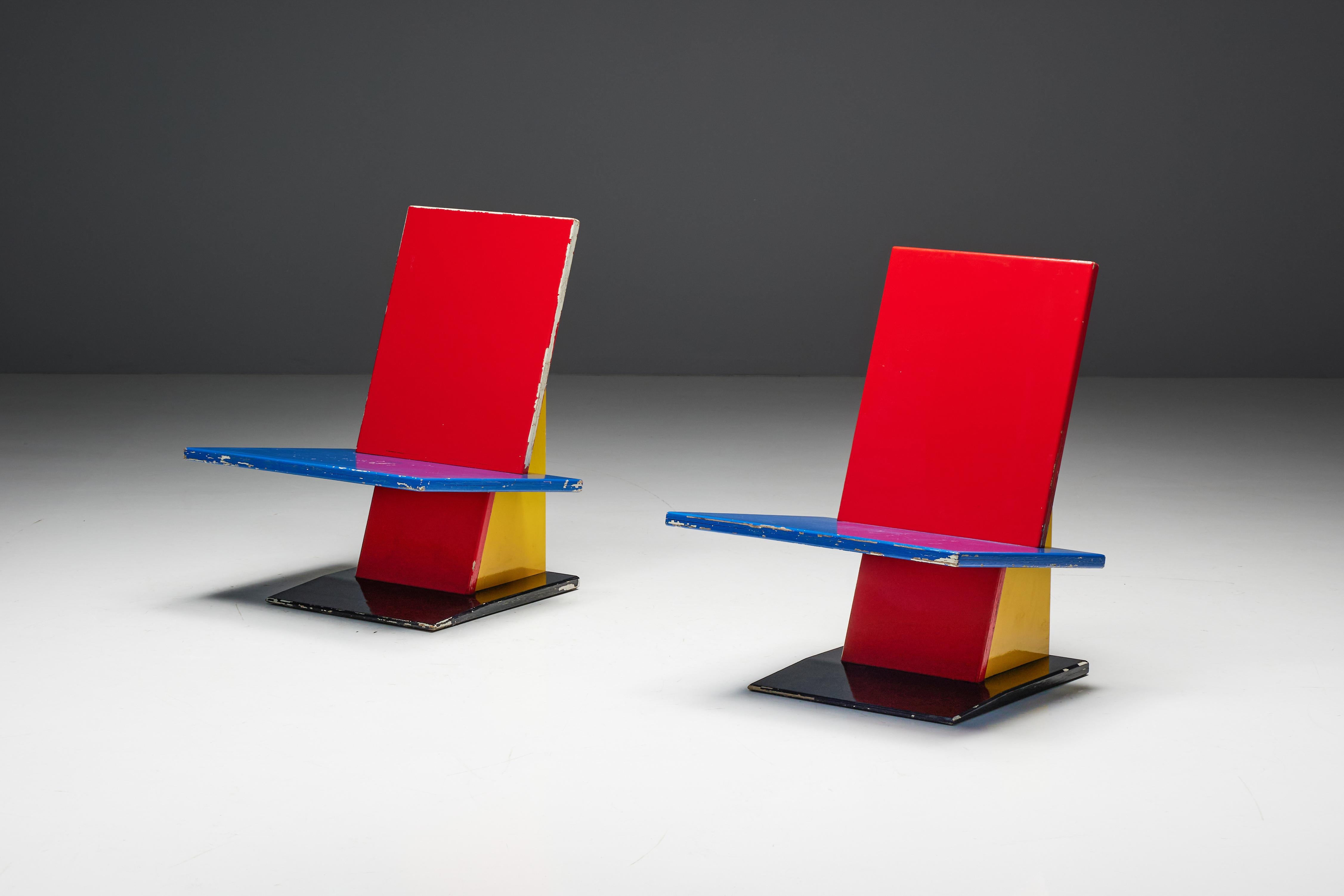 Modernist De Stijl Inspired Lounge Chairs, Netherlands, 1960s For Sale ...