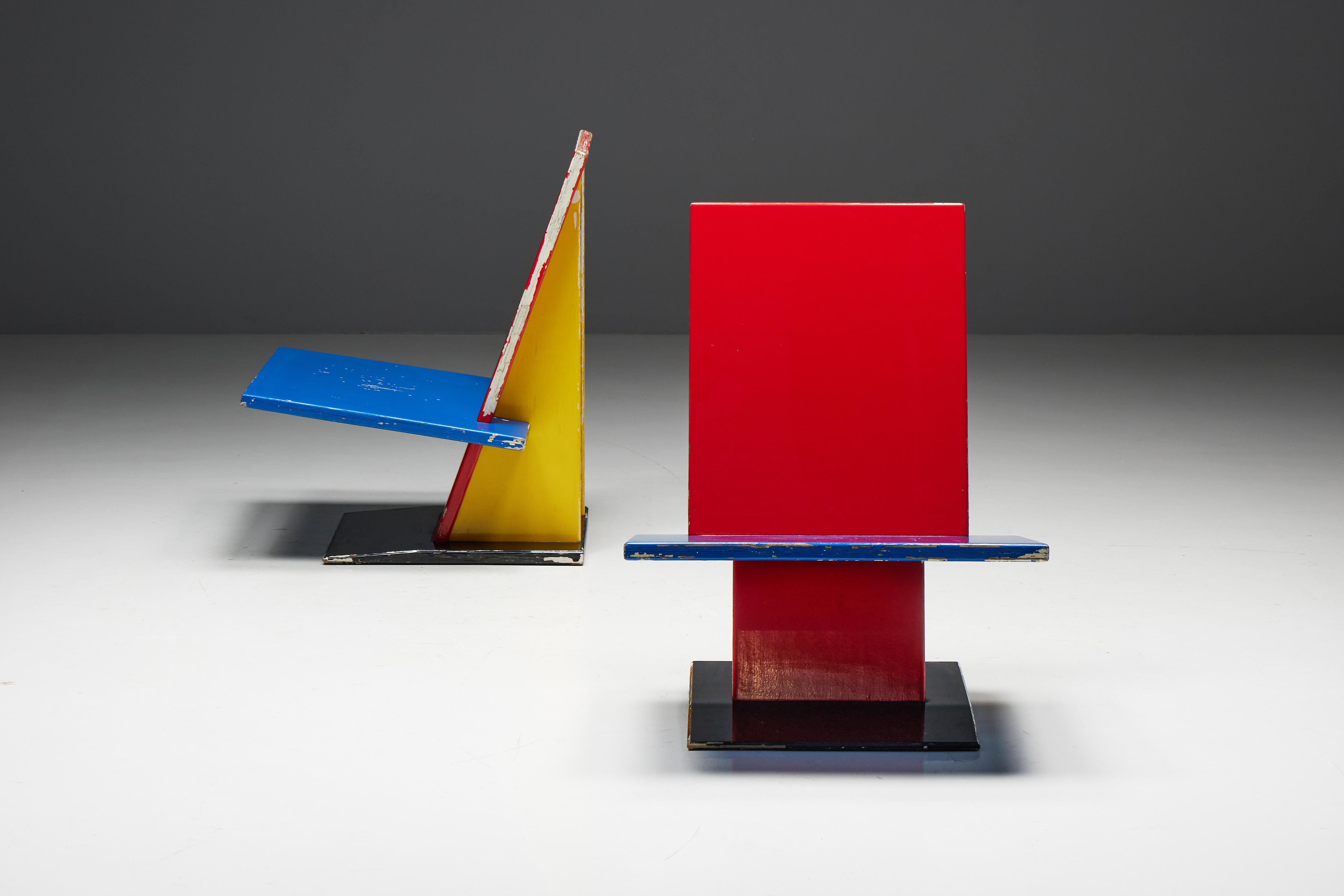 Modernist De Stijl Inspired Lounge Chairs, Netherlands, 1960s For Sale ...