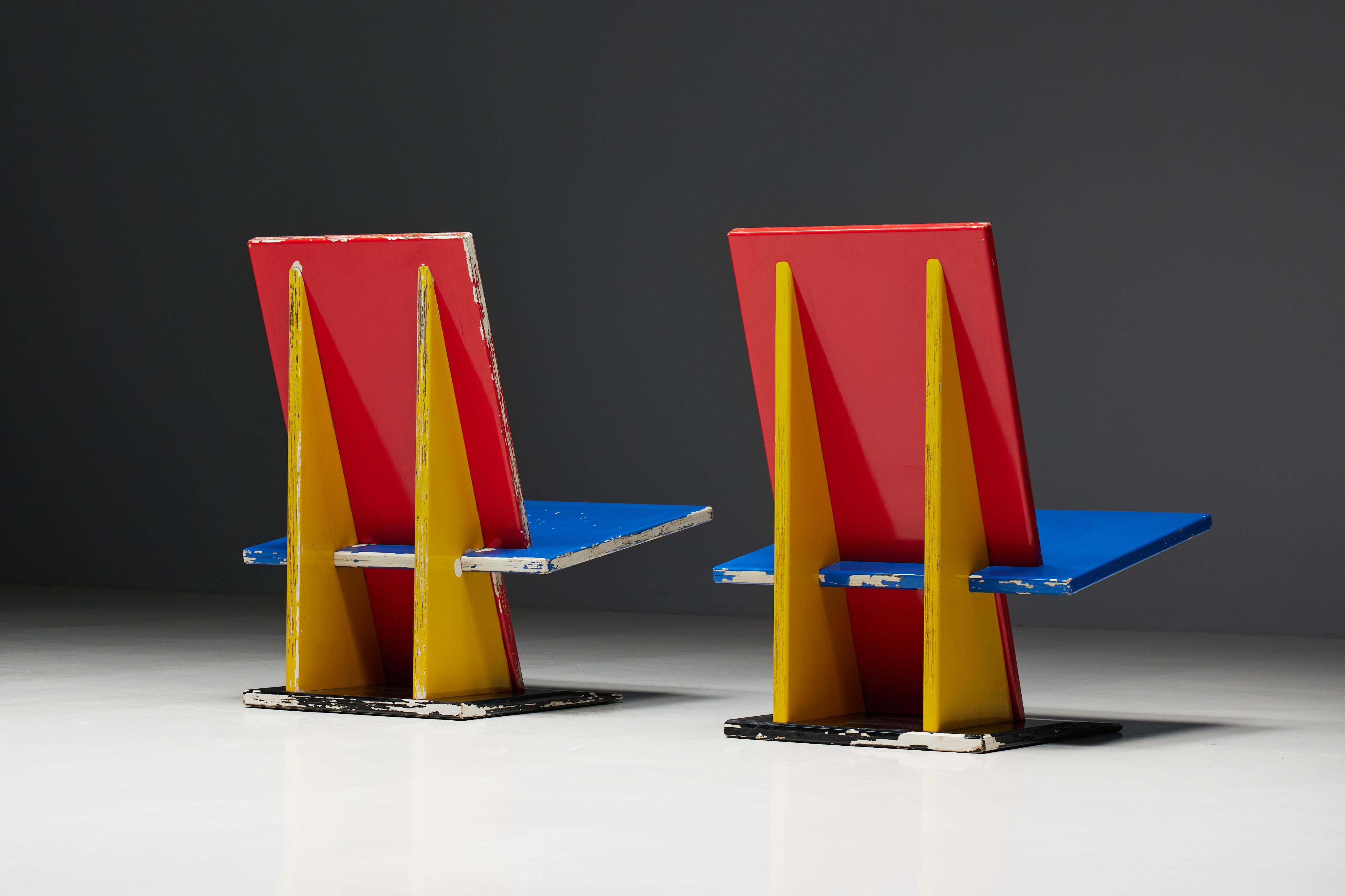 Modernist De Stijl Inspired Lounge Chairs, Netherlands, 1960s For Sale ...