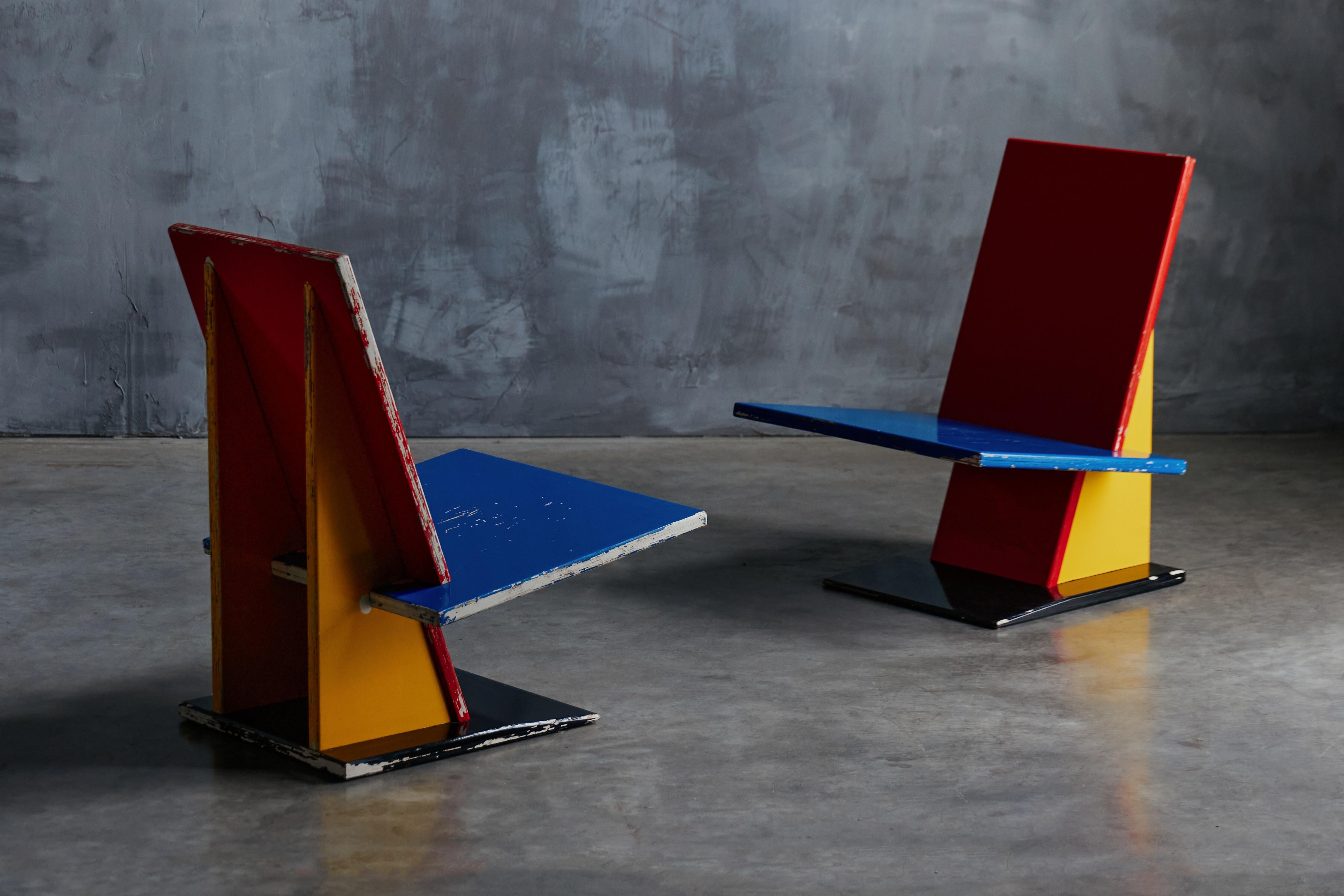 Modernist De Stijl Inspired Lounge Chairs, Netherlands, 1960s For Sale ...