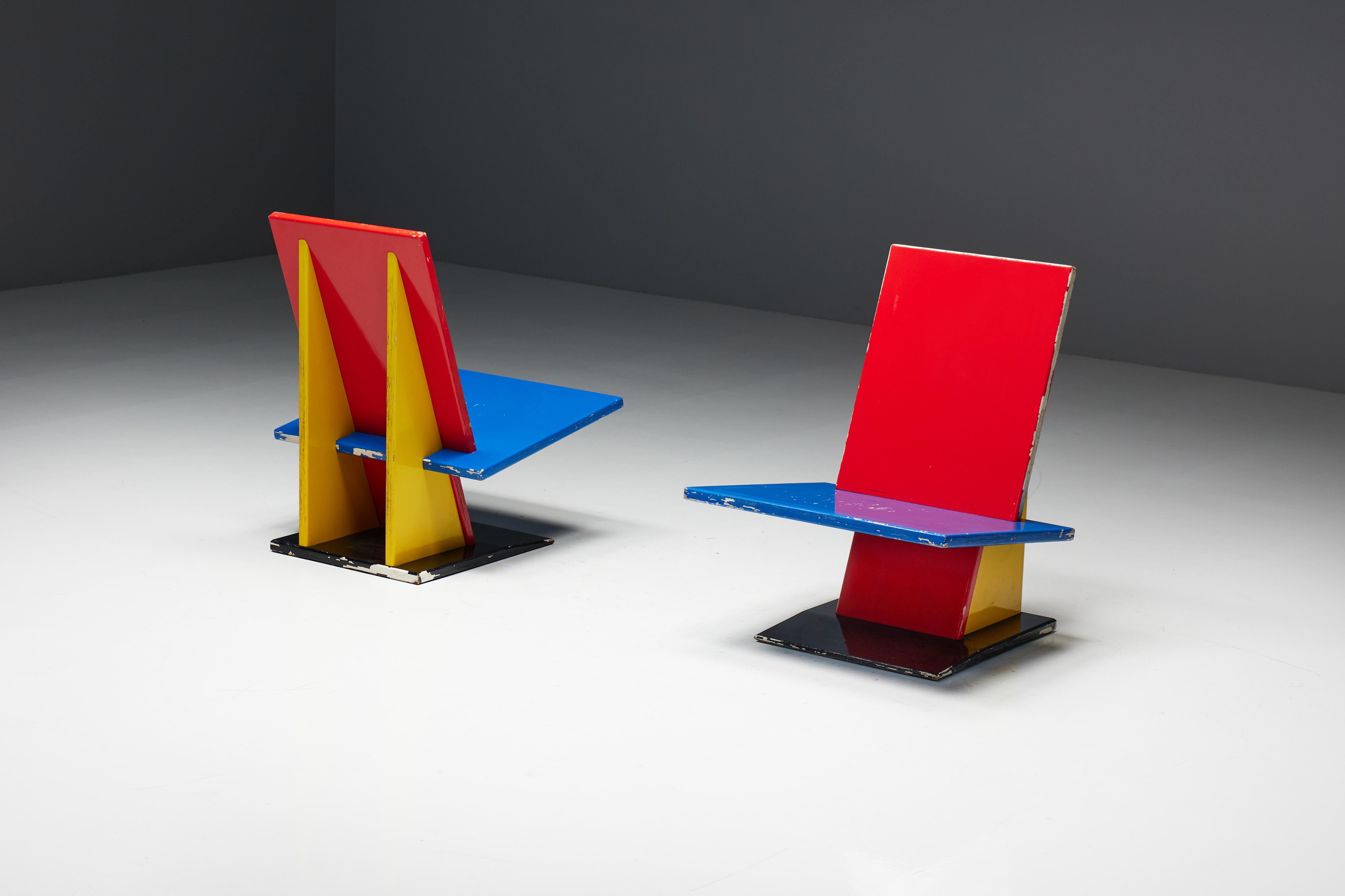 Modernist De Stijl Inspired Lounge Chairs, Netherlands, 1960s For Sale ...
