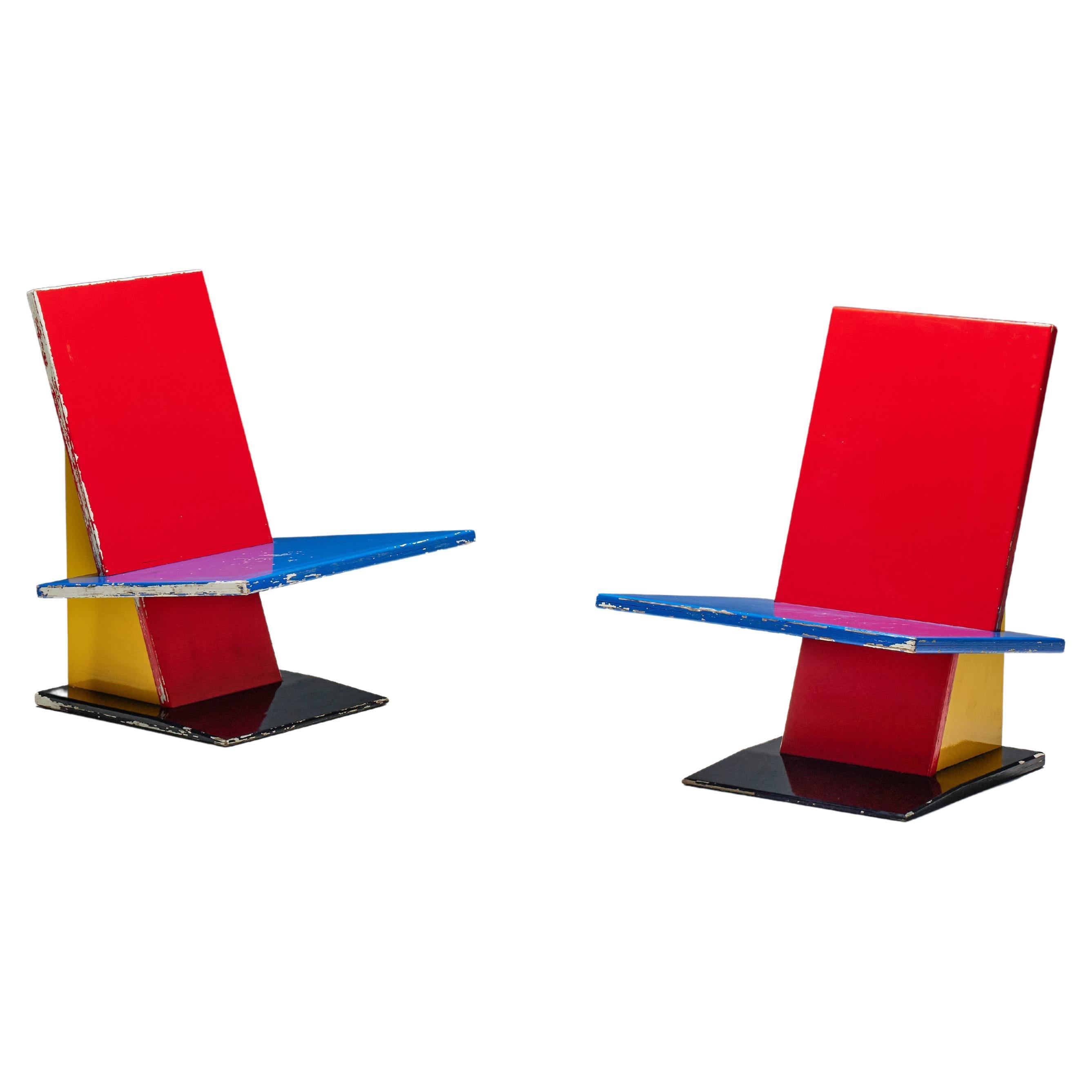 Modernist De Stijl Inspired Lounge Chairs, Netherlands, 1960s For Sale ...