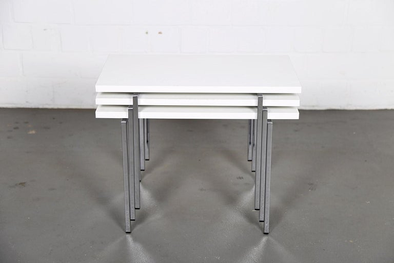 Modernist Design Stacking Tables by Trix and Robert Haussmann for Swiss ...