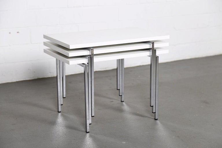 Modernist Design Stacking Tables by Trix and Robert Haussmann for Swiss ...