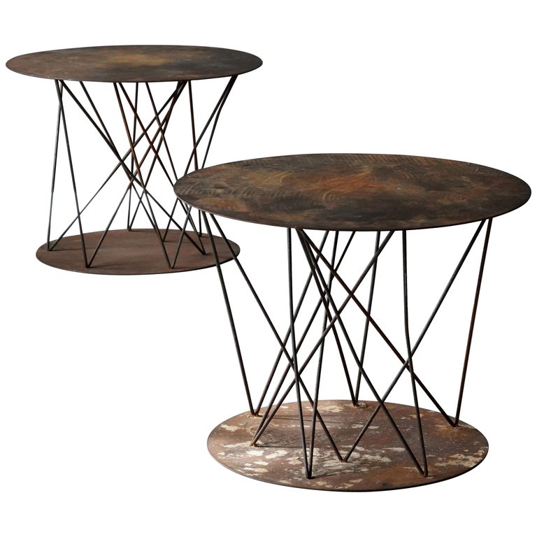 Modernist Designer, Side Tables / Occasional Tables, Metal, America ...