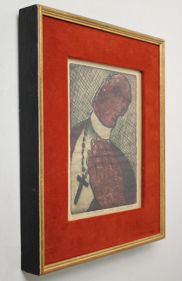 Modernist Don Shoemaker "El Padre" Signed Color Etching Limited Edition ...