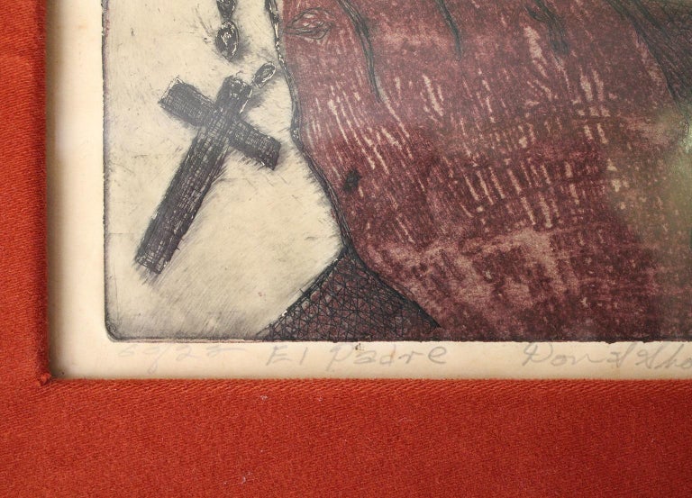 Modernist Don Shoemaker "El Padre" Signed Color Etching Limited Edition ...