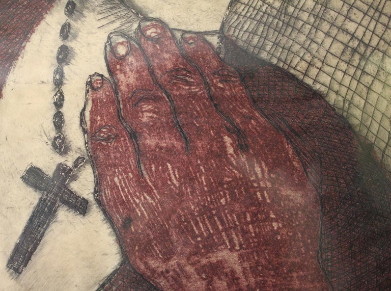 Modernist Don Shoemaker "El Padre" Signed Color Etching Limited Edition ...