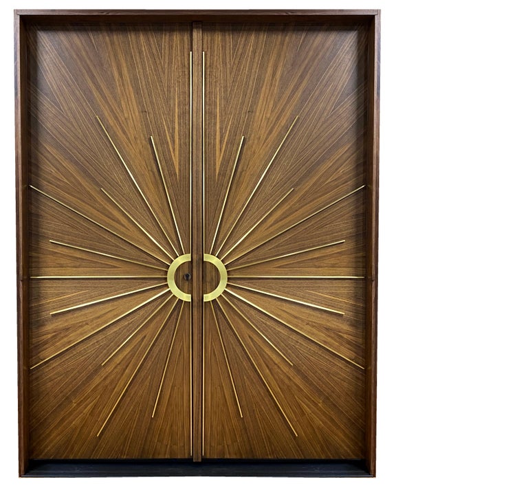 Modernist Double Entry Door Asymmetrical For Sale at 1stDibs