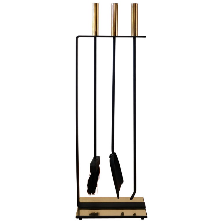 Modernist Fireplace Tool Set at 1stDibs