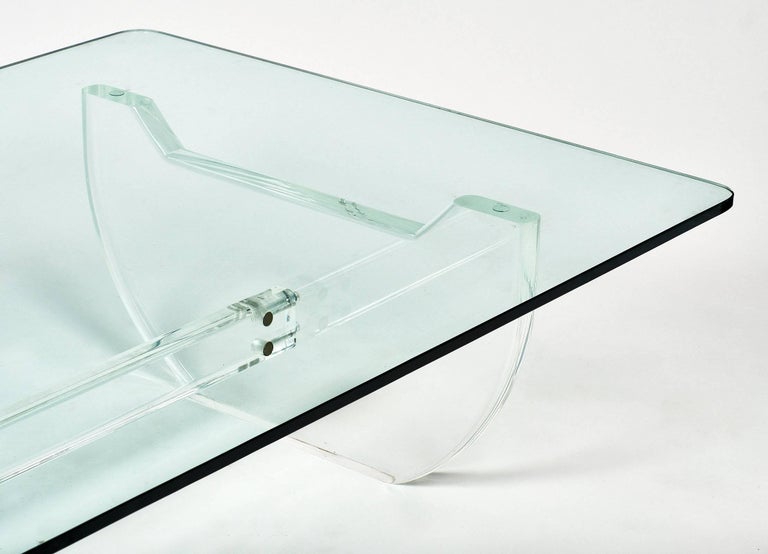 Modernist French Lucite Coffee Table at 1stDibs